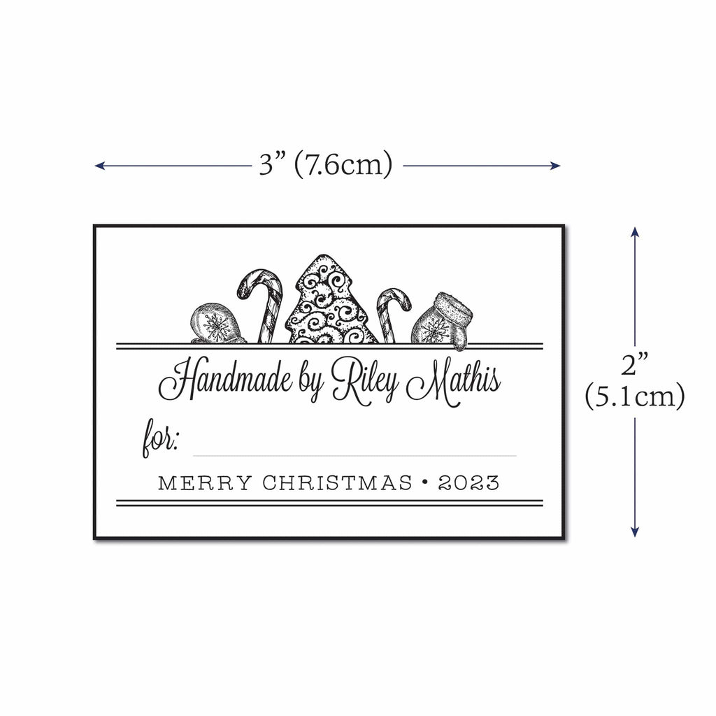 Holiday treats label with fill in blanks sewing label set gift for ...