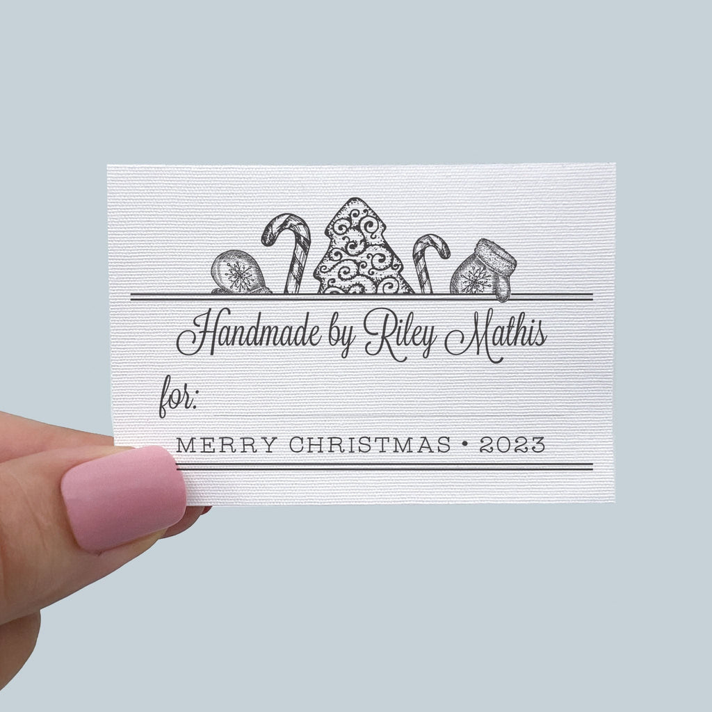 Holiday treats label with fill in blanks sewing label set gift for ...