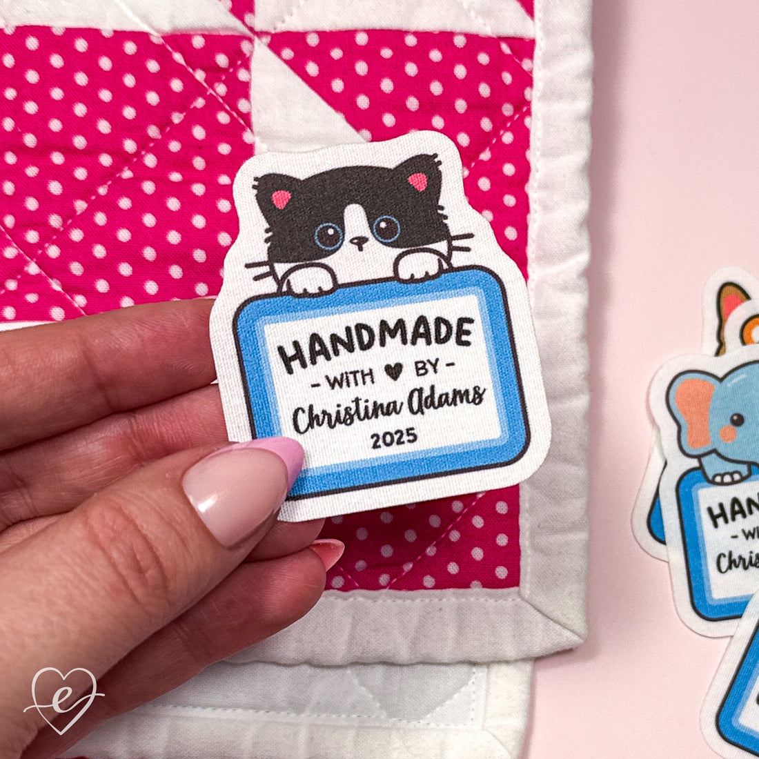 Cute Animal Sewing label pack, iron on labels ready to ship | EverEmblem