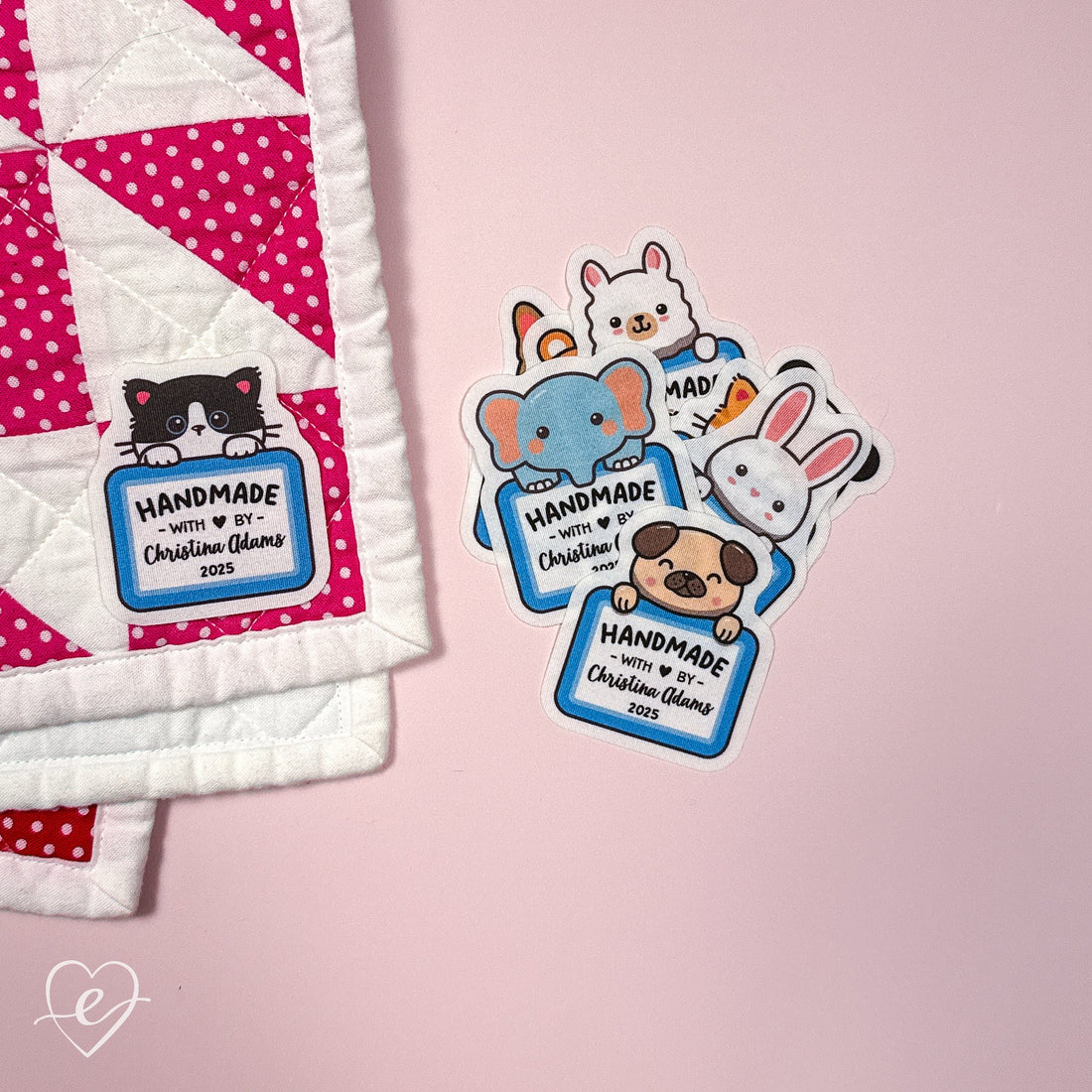 Cute Animal Sewing label pack, iron on labels ready to ship | EverEmblem