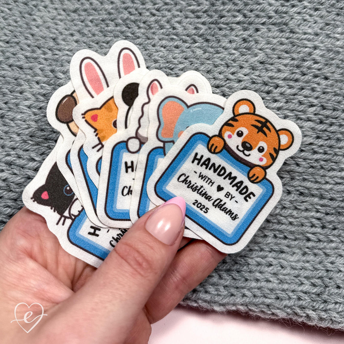 Cute Animal Sewing label pack, iron on labels ready to ship | EverEmblem