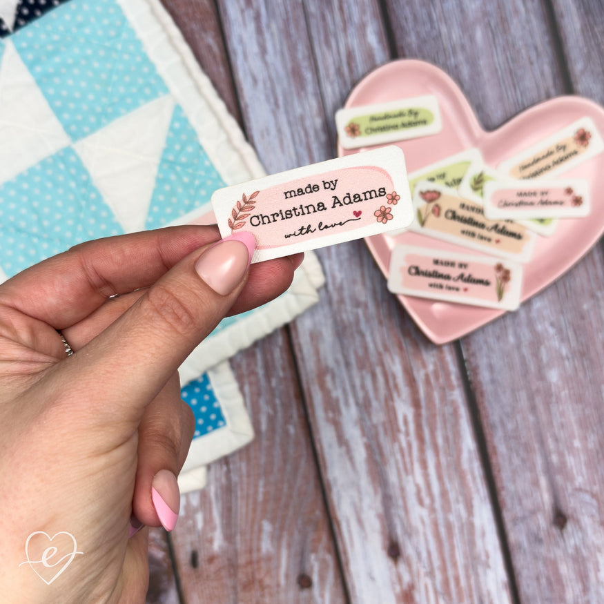 Spring Collection Sewinglabel pack, iron on cotton labels ready to ship ...