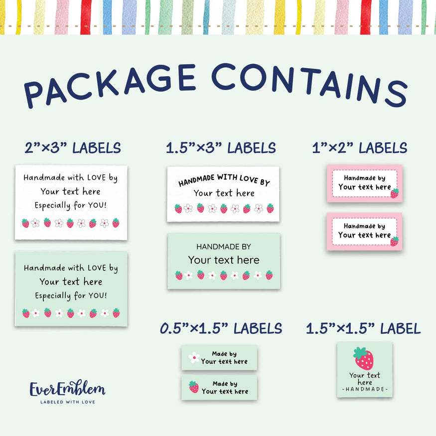 personalized pack of sewing labels, iron on labels ready to ship ...