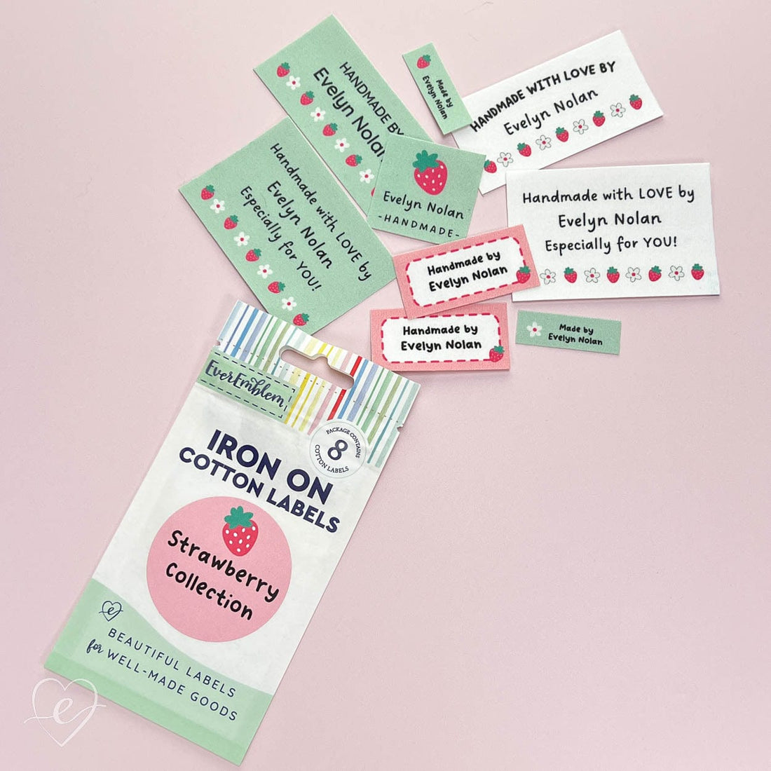 personalized pack of sewing labels, iron on labels ready to ship ...