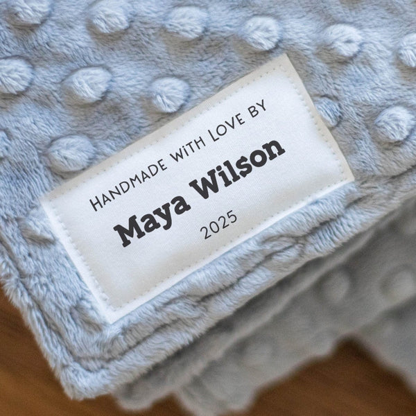 Large personalized Labels custom made for handmade quilts | EverEmblem