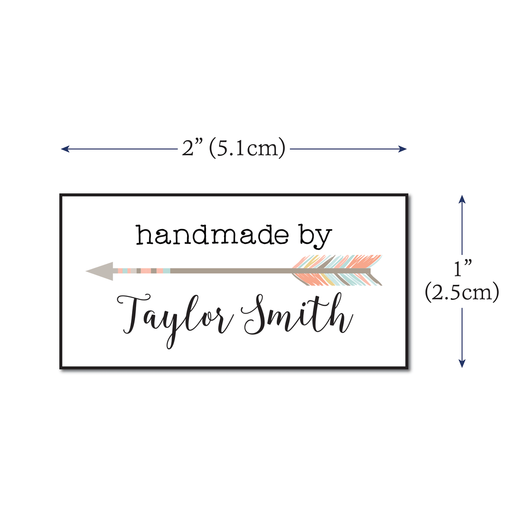 Boho Arrow Cotton Label Set - 2"x1" – EverEmblem