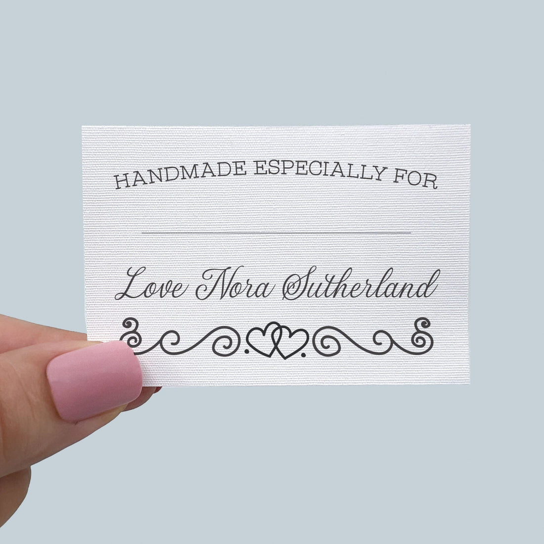 Double heart border label set with fill in blanks sewing label set gift ...