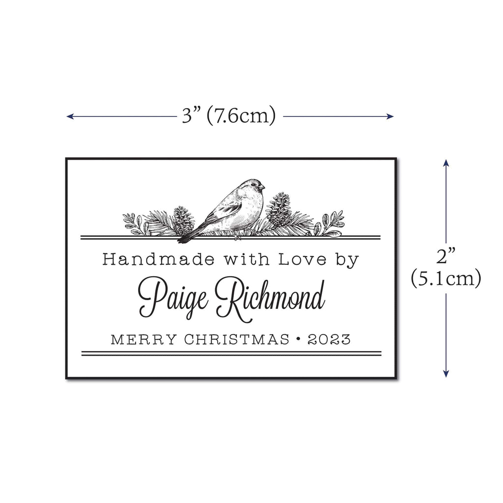 Winter Bird cotton tag set sew on or iron on labels – EverEmblem