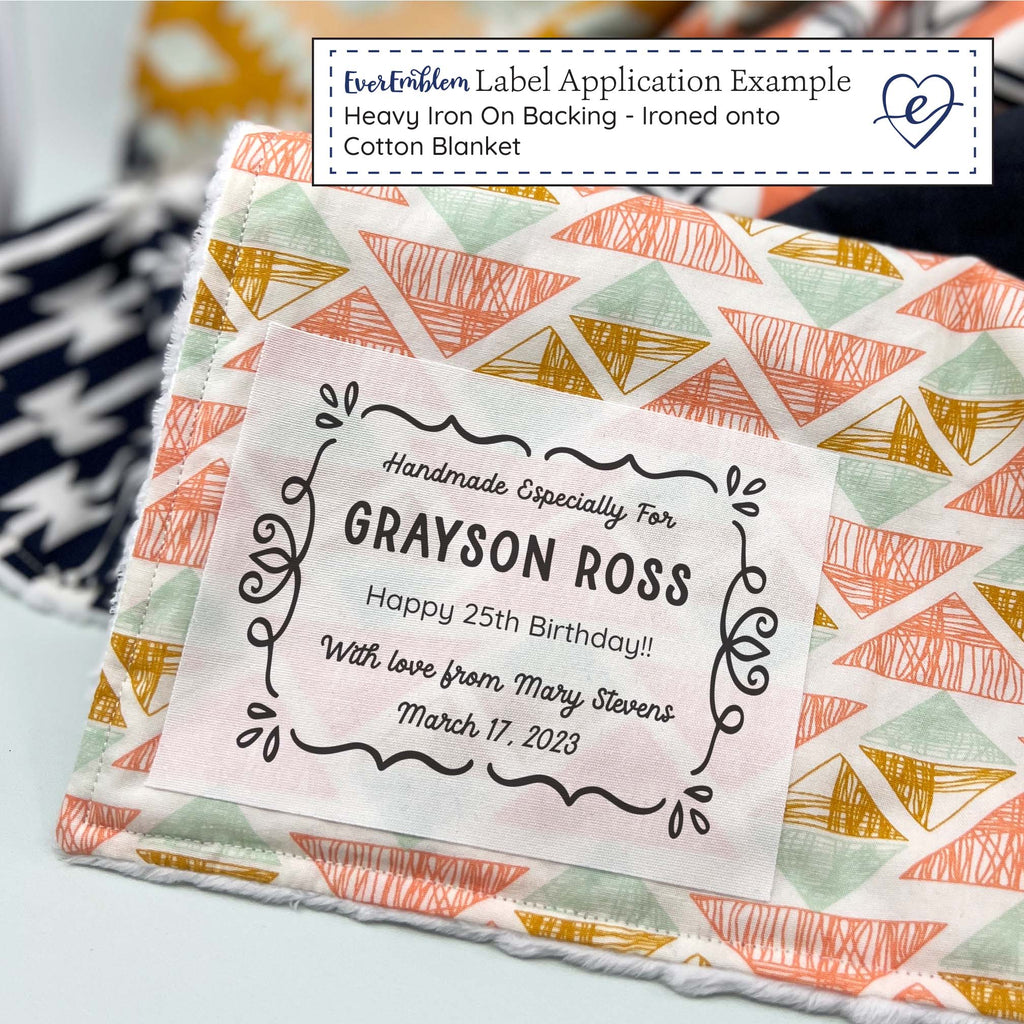 Decorative Frame Single Label – EverEmblem