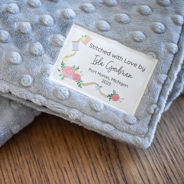 Large personalized Labels custom made for handmade quilts | EverEmblem