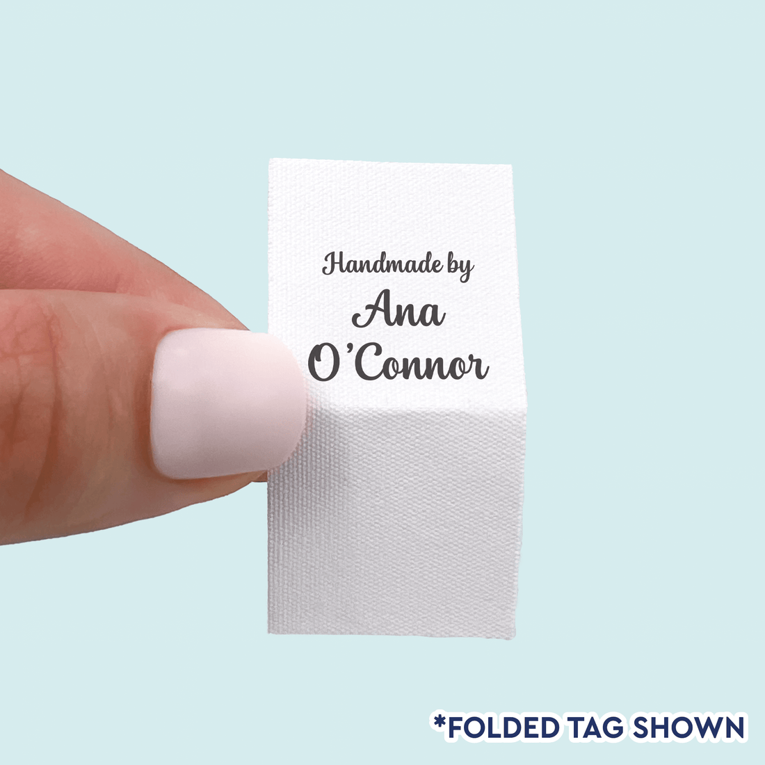 Set of Cotton labels personalized with your text, custom made – EverEmblem