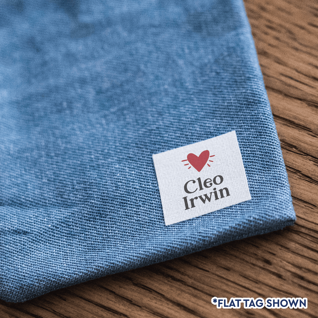 Sparkling Heart Text Tags - Cotton Label Set - 1"x1" – EverEmblem