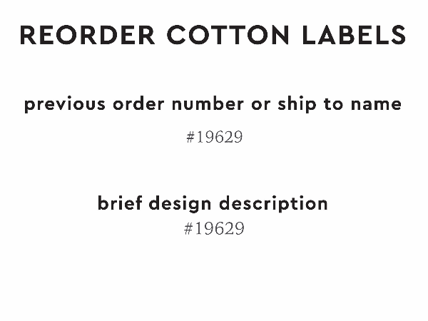 Reorder Previous Label Design - COTTON – EverEmblem