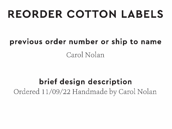 Reorder Previous Label Design - COTTON – EverEmblem