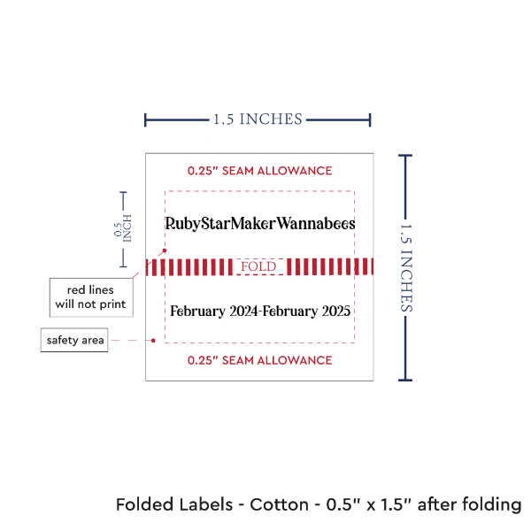 Two Line Tiny Labels (0.5"x1.5"-Cotton) – EverEmblem