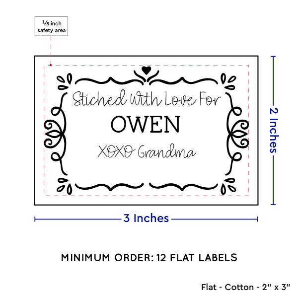 Swirl Accent Border (2"x3" Cotton - 12 labels/set) – EverEmblem