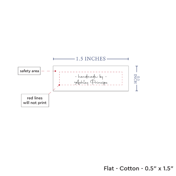Two Line Tiny Labels (0.5"x1.5"-Cotton) – EverEmblem