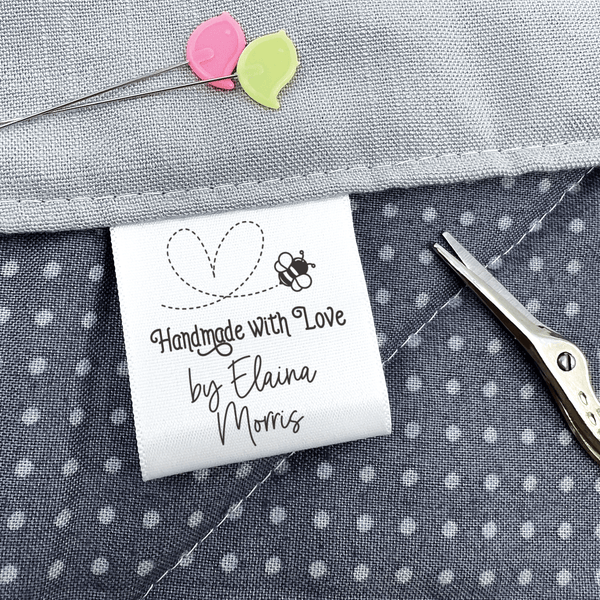 Large personalized Labels custom made for handmade quilts | EverEmblem
