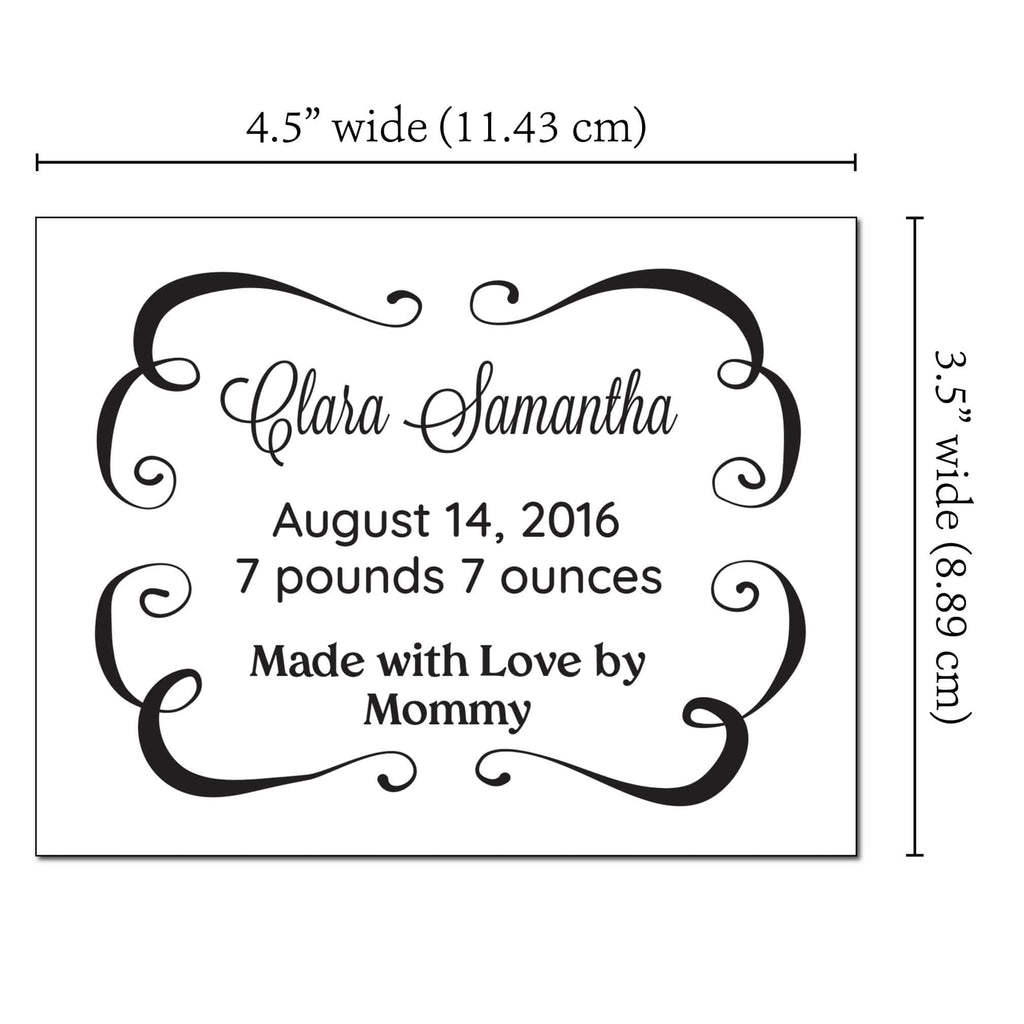 Swirl Frame Single Label – EverEmblem