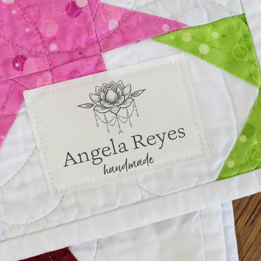 Boho Lotus Flower Label Set Tag - 2"x3" cotton tags – EverEmblem