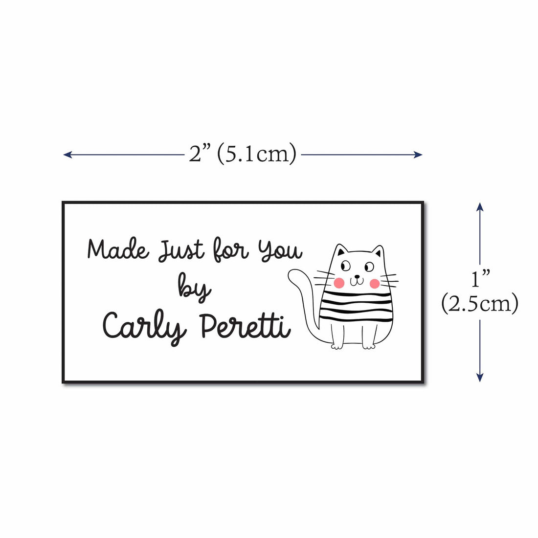 Cute Cat Cotton Label Set - Customized with your Name – EverEmblem