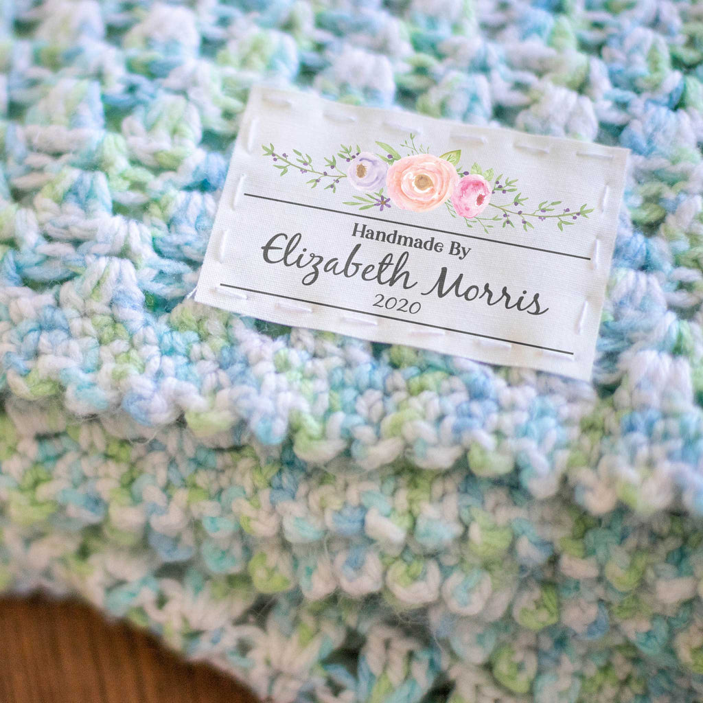 Floral Swag Label Set Tag - 2"x3" cotton tags – EverEmblem