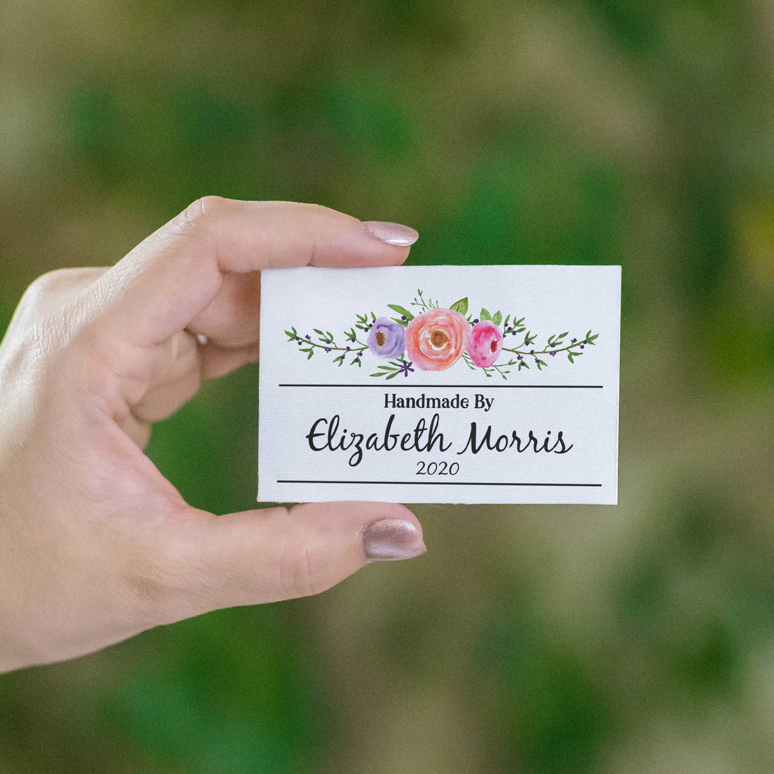 Floral Swag Label Set Tag - 2"x3" cotton tags – EverEmblem