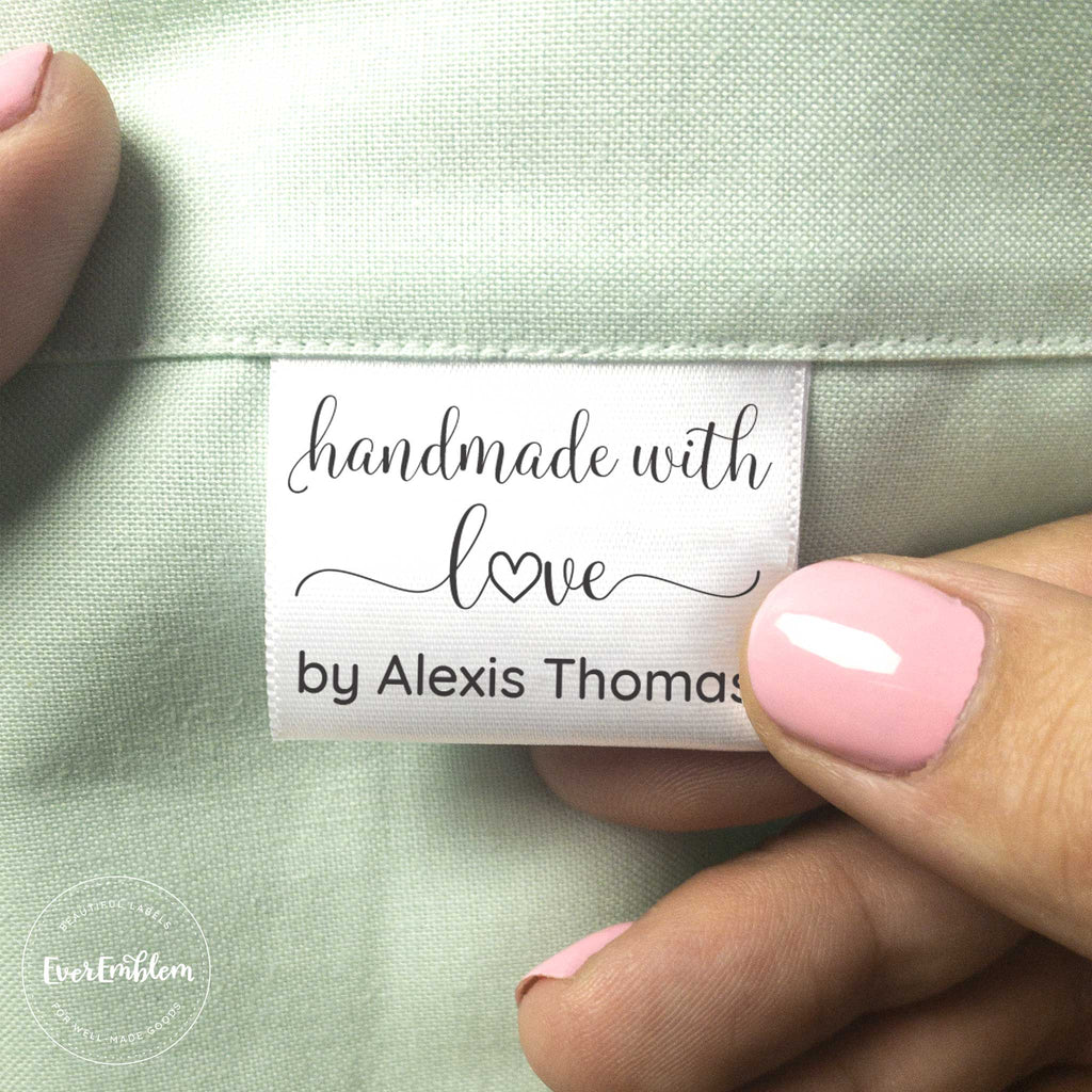 Modern Satin Tags by EverEmblem - Custom Printed Fabric Labels