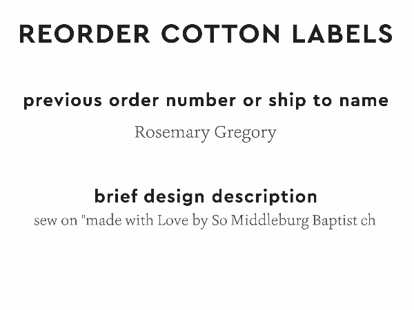 Reorder Previous Label Design - COTTON – EverEmblem
