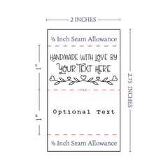 Heart border labels (2" wide - Satin) – EverEmblem